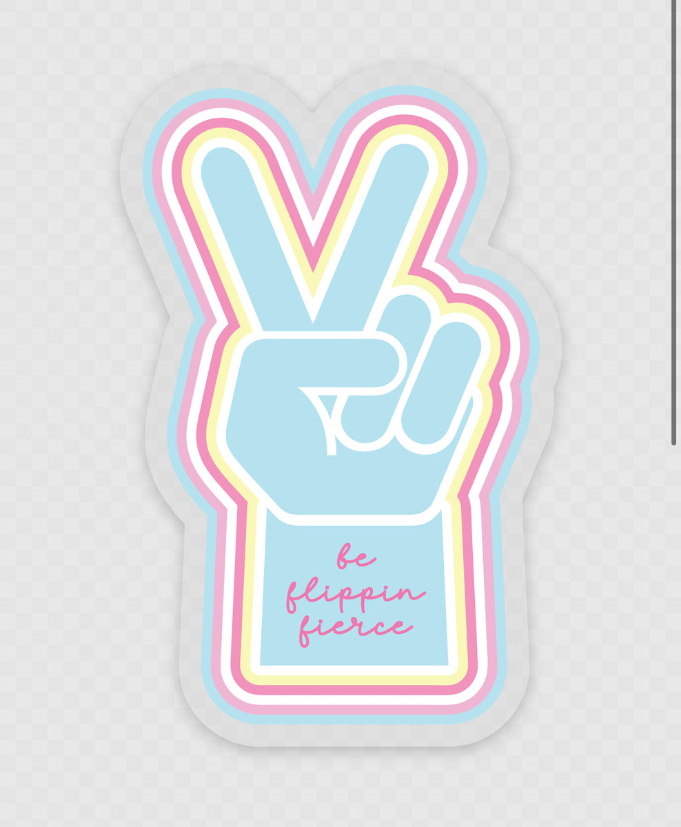 BFF Peace Sticker – Be Flippin Fierce